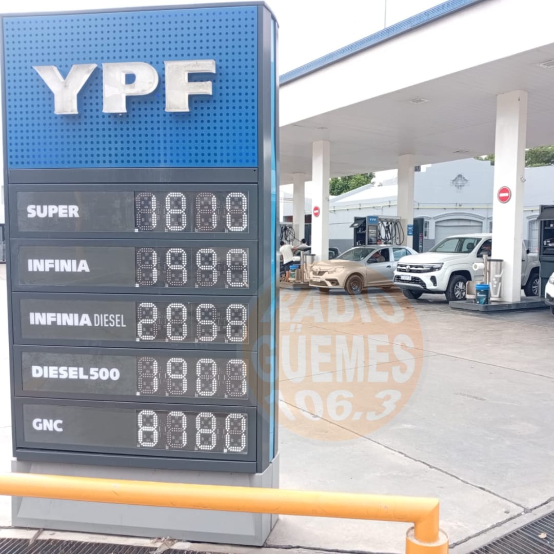 YPF subió en Orán a $ 1.810 el litro de nafta súper. Los nuevos precios ...